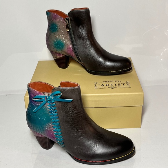 Spring Step | Shoes | Lartiste X Jane Coco Leather Ankle Boots Allurable | Poshmark